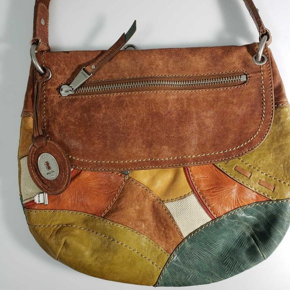 Fossil | Bags | Fossil Patchwork Handbag | Poshmark